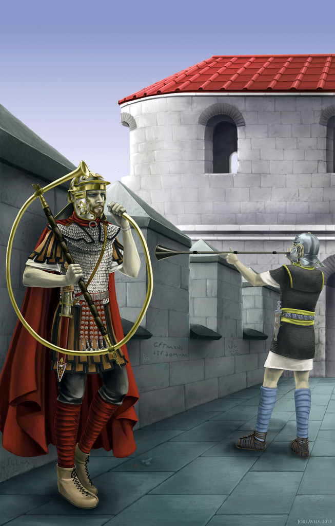Cornicen & tubicen, music in Roman legions - In Aciem